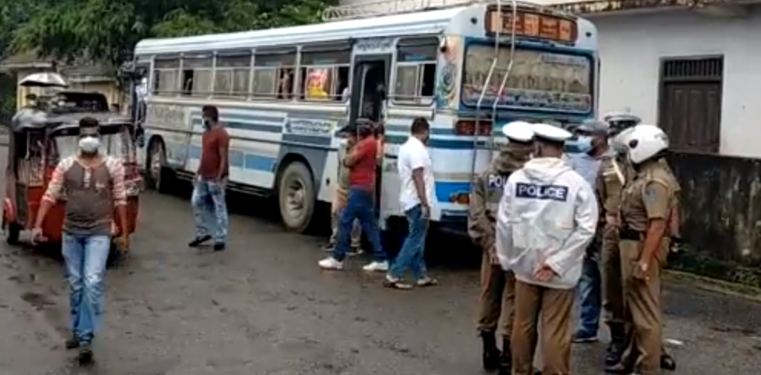 SJB Protest: Police use Spike Strips to prevent buses from entering ...