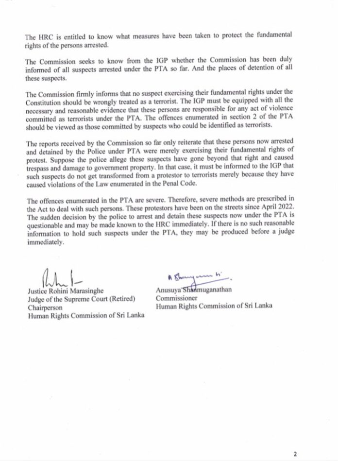 Sri Lanka Hrc Sl Demands That Igp Explains Facts And Circumstances For